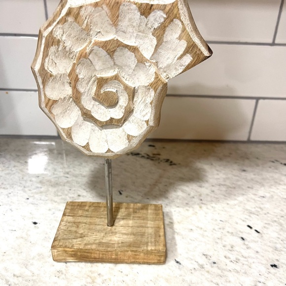 Accents | Set Of 2 Carved Wooden Sea Shells Beach Home Decor | Poshmark